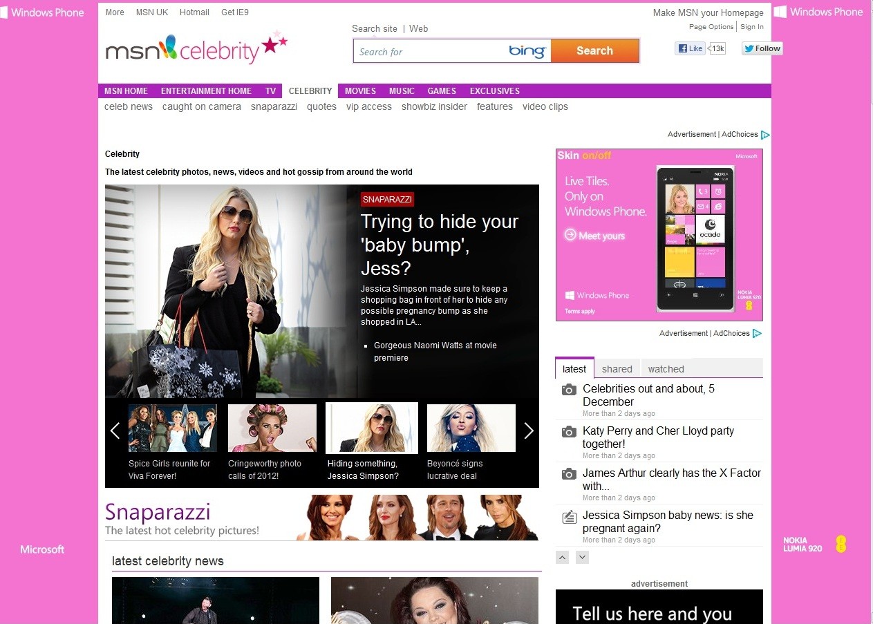 MSN Releases New Celebrity Channel To Target Female Audience | The Drum