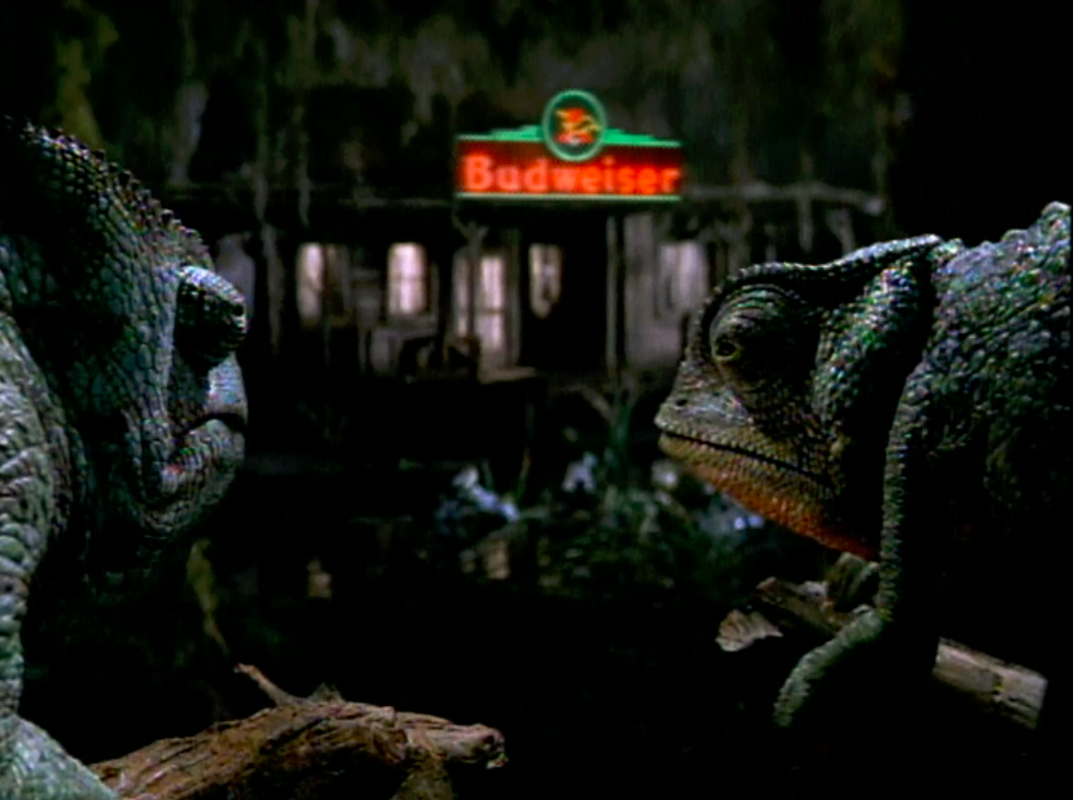 1998: Talking chameleons take the place of 'Bud-weis-er' frogs in ...