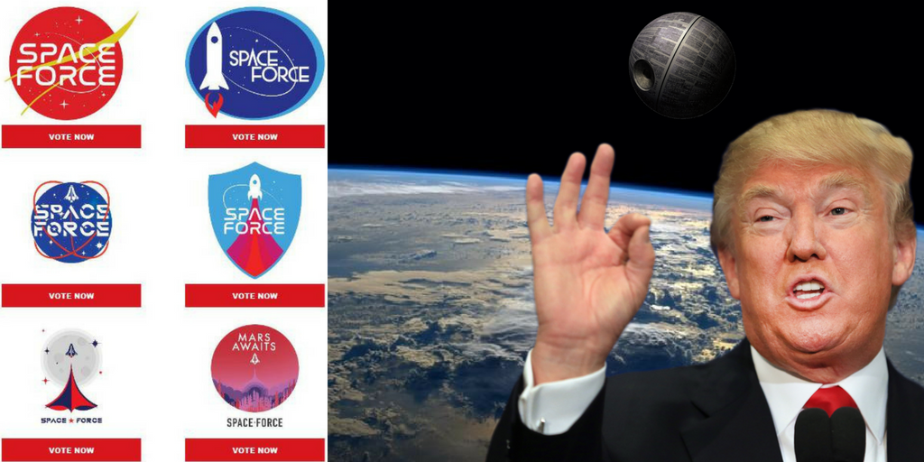 Trump Holds Vote On Space Force Logo As Maga Merch Becomes Old Hat ...